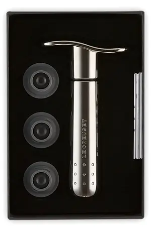 LE CREUSET Metal Wine Pump And 3 Stoppers