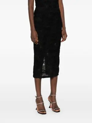 ROTATE BY BIRGER CHRISTENSEN Flower-mesh Midi Skirt