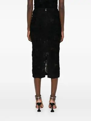 ROTATE BY BIRGER CHRISTENSEN Flower-mesh Midi Skirt