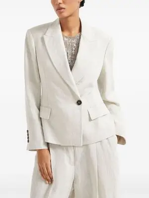 Brunello Cucinelli Embellished Double-breasted Blazer