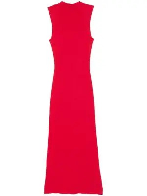 ROTATE BY BIRGER CHRISTENSEN Ribbed-knit Midi Dress