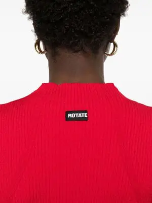 ROTATE BY BIRGER CHRISTENSEN Ribbed-knit Midi Dress