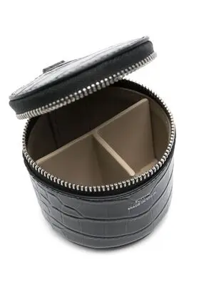 TOTEME Crocodile-embossed Jewelry Box - Black