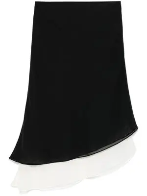 ROTATE BY BIRGER CHRISTENSEN Two-layer Chiffon Midi Skirt