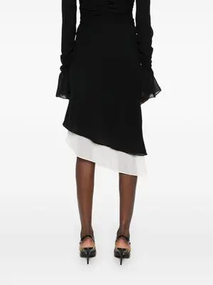ROTATE BY BIRGER CHRISTENSEN Two-layer Chiffon Midi Skirt