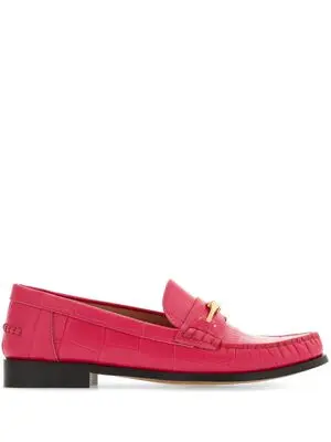 Ferragamo Croc Effect Flats For Women