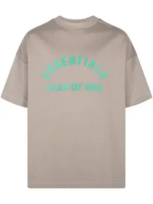 Fear Of God Logo Print T-shirt - Grey