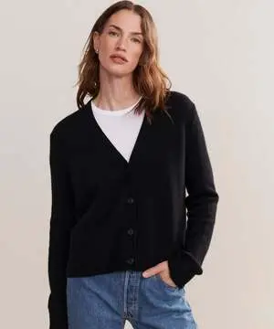 Jenni Kayne Cashmere Colette Cardigan - Black