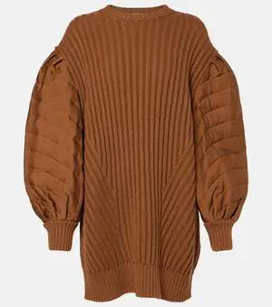 Max Mara Ottuso Ribbed-knit Virgin Wool Minidress