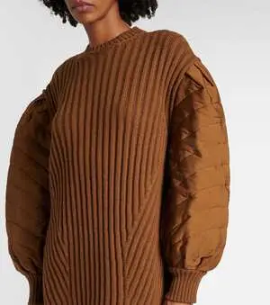 Max Mara Ottuso Ribbed-knit Virgin Wool Minidress