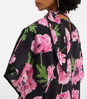 Stella McCartney Floral Printed Silk Maxi Dress