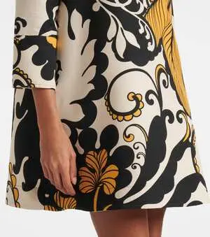 La DoubleJ Artemis Floral Wool-blend Minidress