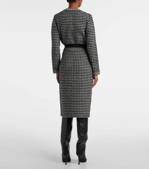 Tory Burch Wool And Cotton-blend Jacquard Midi Skirt