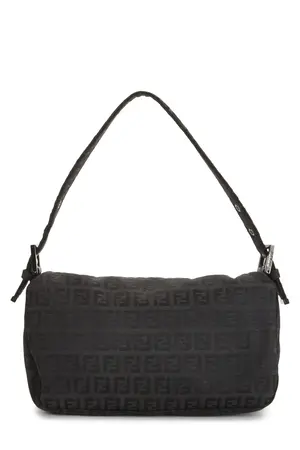 Fendi Zucchino Shoulder Bag - Black
