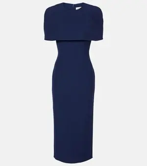 Roland Mouret Caped Crêpe Cocktail Dress - Blue