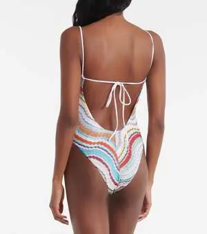 Missoni Wave Lamé One-piece Swimsuit - Multicoloured