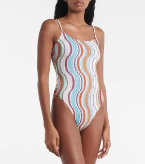 Missoni Wave Lamé One-piece Swimsuit - Multicoloured
