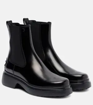 TOD'S Leather Chelsea Boots - Black