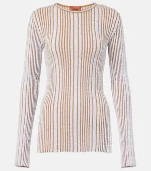 Missoni Sequined Striped Sweater - Beige