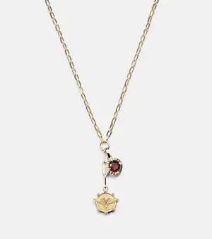 FOUNDRAE Vivacity & Internal Compass 18kt Necklace With Diamonds