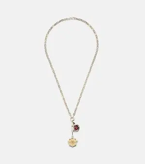 FOUNDRAE Vivacity & Internal Compass 18kt Necklace With Diamonds - Gold