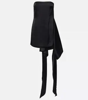 David Koma Tie-detailed Satin Minidress