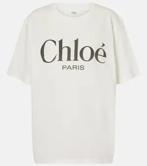 Chloé Logo Cotton Jersey T-shirt - White