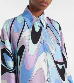 Emilio Pucci Printed Silk Twill Pajama Shirt