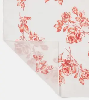 Magda Butrym Floral Printed Cotton And Silk Scarf