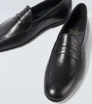 Rubinacci Leather Loafers - Black