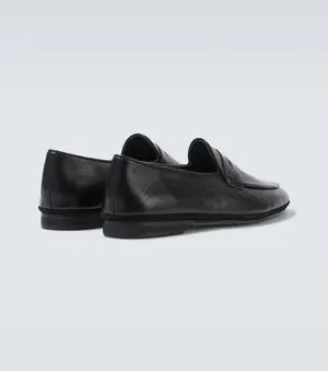 Rubinacci Leather Loafers - Black