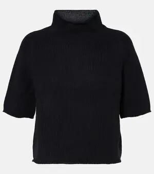 LISA YANG Fride Ribbed-knit Cashmere Top - Black