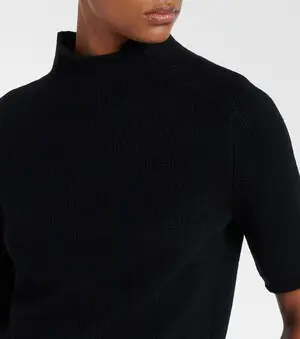 LISA YANG Fride Ribbed-knit Cashmere Top - Black