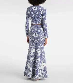 Etro Cropped Cardigan - Blue