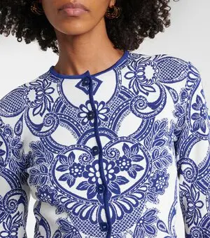 Etro Cropped Cardigan - Blue