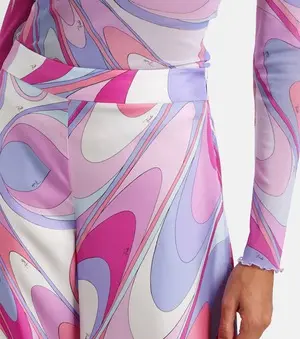 Emilio Pucci Iride Silk Twill Wide-leg Pants - Pink