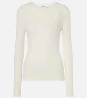LISA YANG Vivian Knitted Top - White