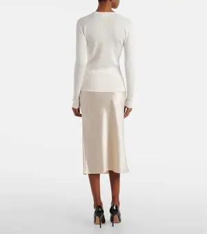 LISA YANG Vivian Knitted Top - White