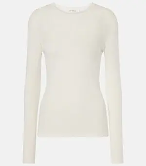 LISA YANG Vivian Knitted Top - White