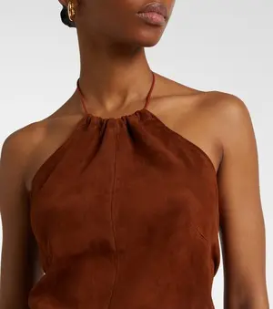 Stouls Halterneck Suede Top