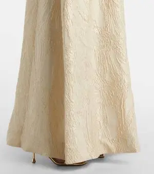 Simkhai Courtney Embellished Jacquard Gown - Beige