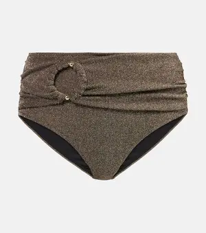 ALEXANDRA MIRO Dorit High-rise Bikini Bottom - Gold