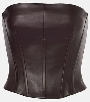 Stouls Rosalia Strapless Leather Top