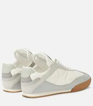 Chloé Kick Suede-trimmed Sneakers - Blue