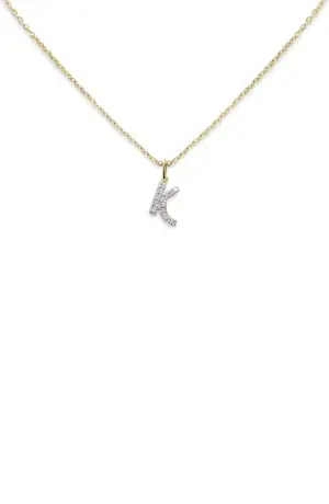 MONICA VINADER Monica Vinader Lab-Created Diamond Initial Pendant Necklace