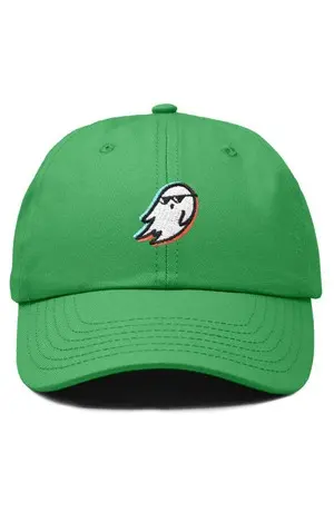 DALIX Ghost Life Embroidered Cap - Kelly Green