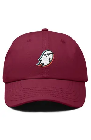 DALIX Dalix Ghost Life Embroidered Cap Maroon