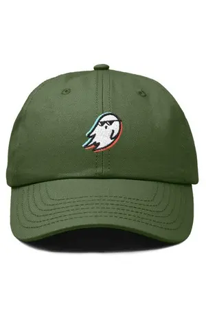 DALIX Dalix Ghost Life Embroidered Cap Olive