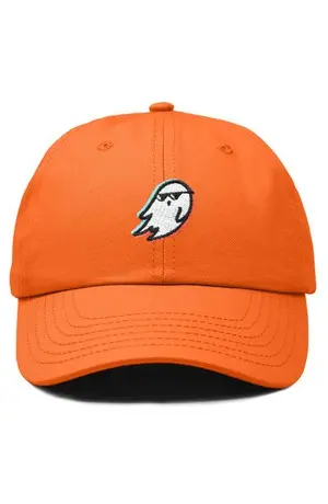DALIX Dalix Ghost Life Embroidered Cap Orange