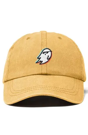 DALIX Ghost Life Embroidered Cap - Washed Gold
